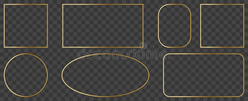 Rectangle golden frame stock vector. Illustration of bright - 294961754