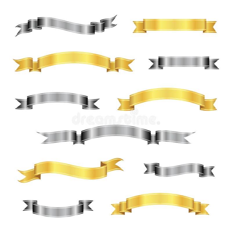 Silver Line Ribbon Set Stock Illustrations – 2,414 Silver Line Ribbon ...