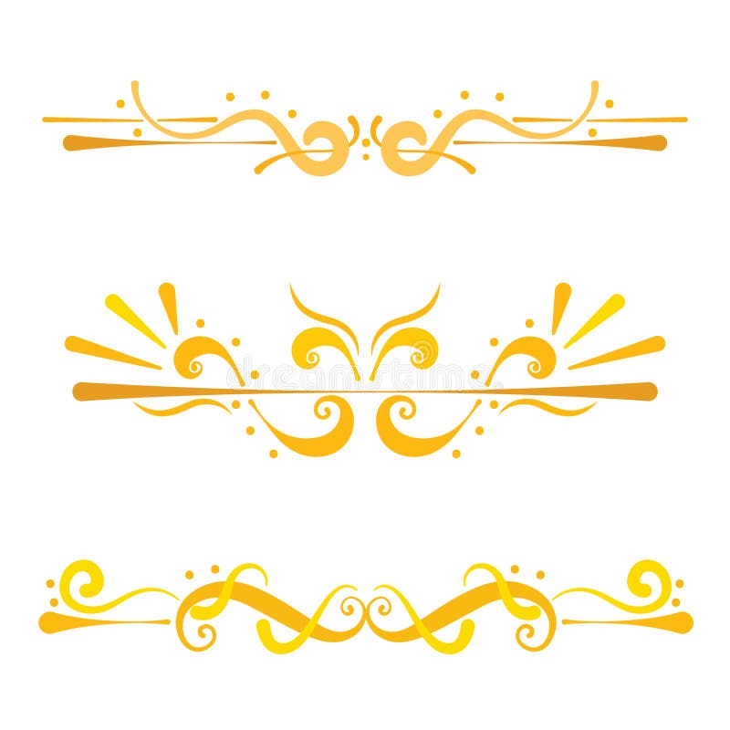 Set of Golden Border Arabesque Frames Vector Stock Vector ...