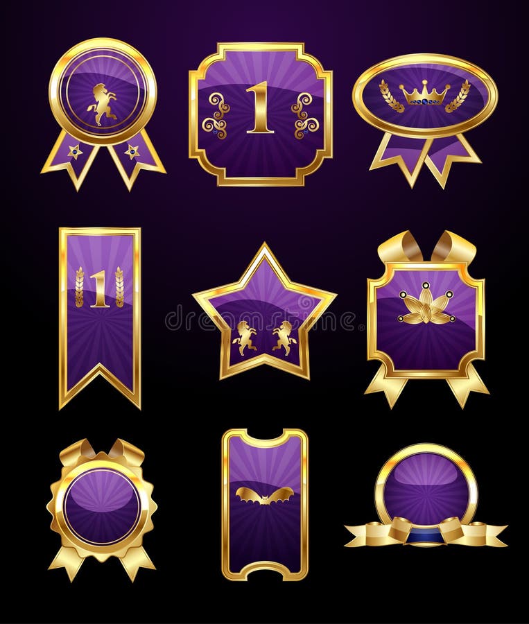 Retro web buttons stock vector. Illustration of modern - 12144382