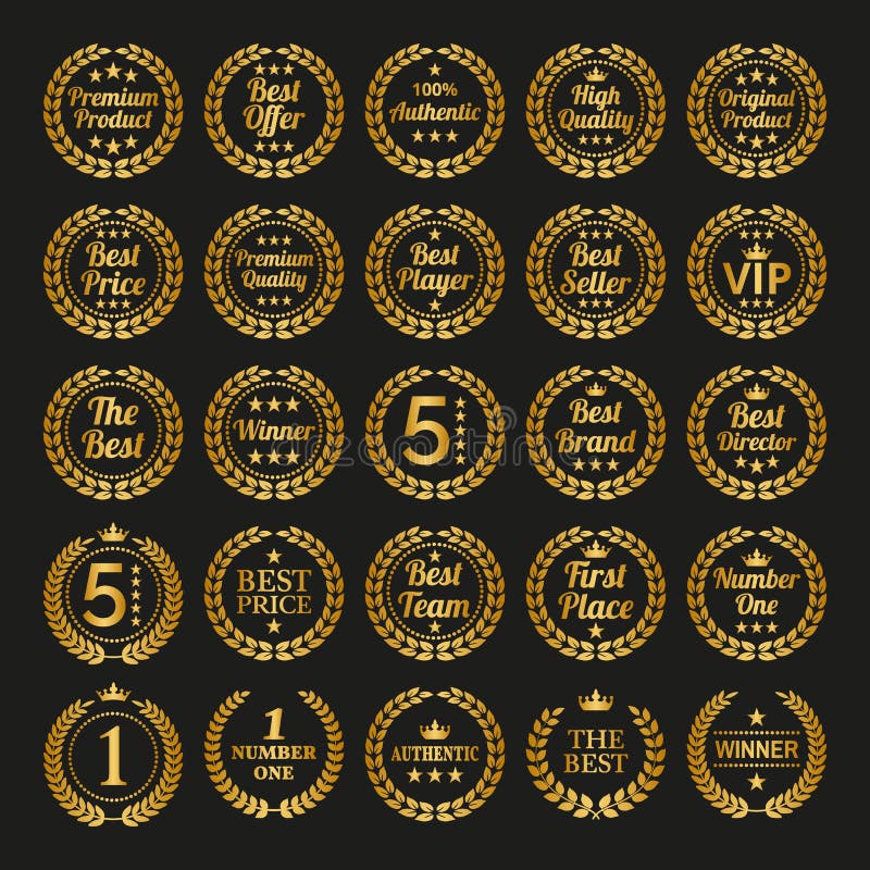 First Place Award Ribbon Golden Classic Stock Illustrations – 151 First ...