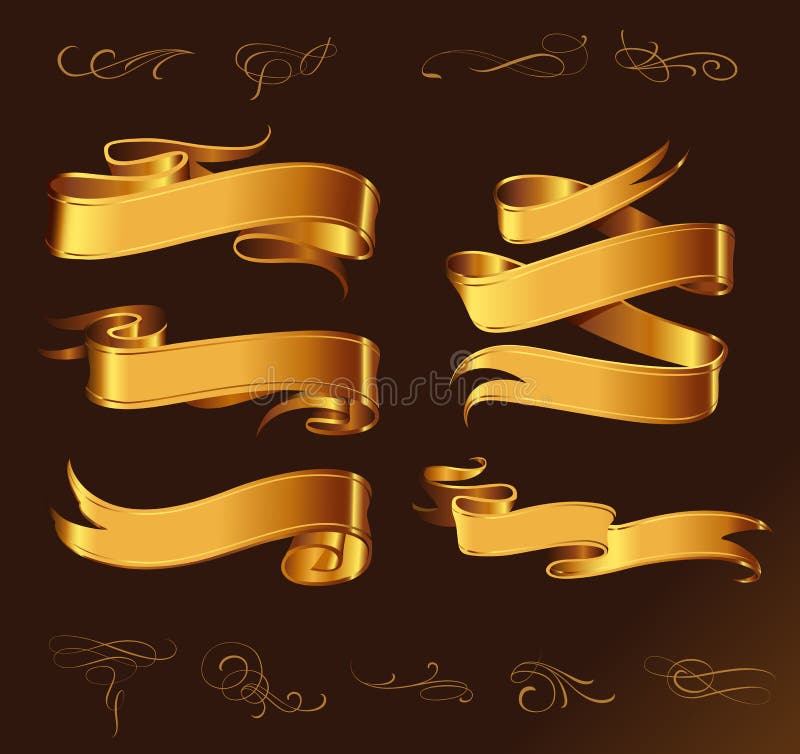 Gold paint set stock vector. Illustration of backdrop - 72693697