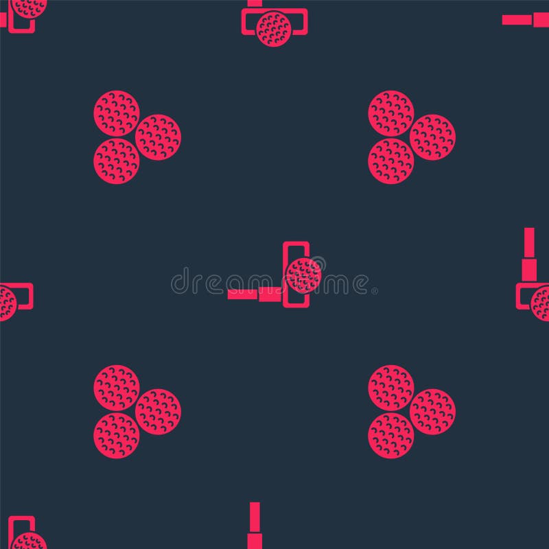 Set Golf Ball and Club with on Seamless Pattern. Vector Stock Vector ...