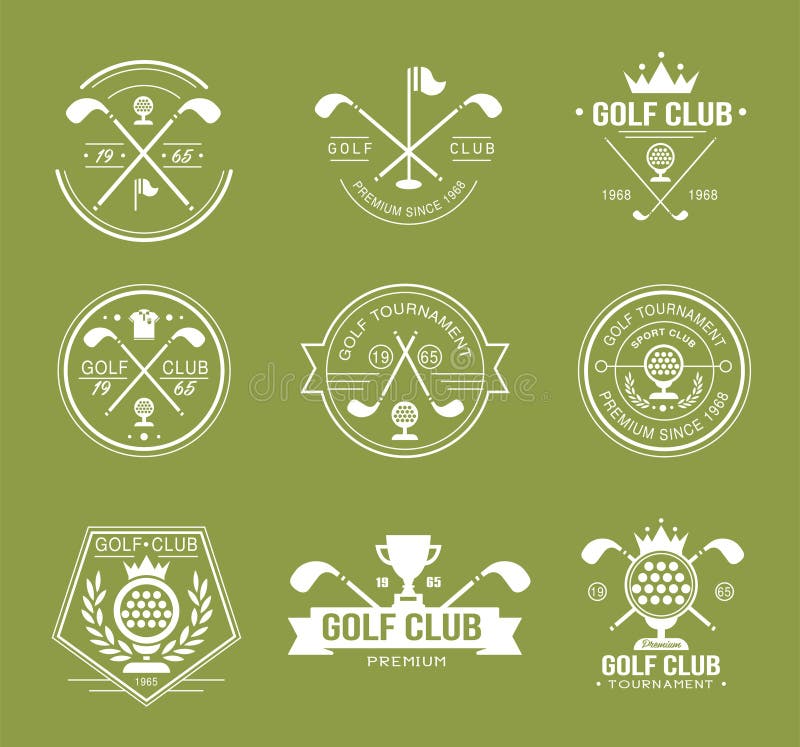 Golf Club Logos stock vector. Illustration of hobbies - 45386678