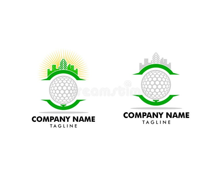 Set of Golf Town Icon Logo Design Element Stock Vector - Illustration ...