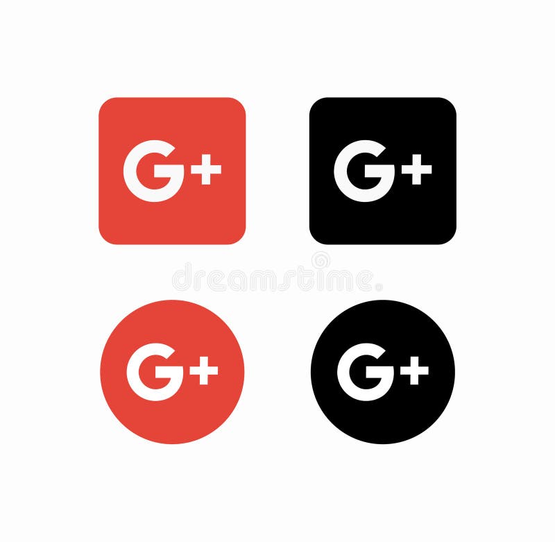 Google plus logo icon set editorial image. Illustration of signage ...