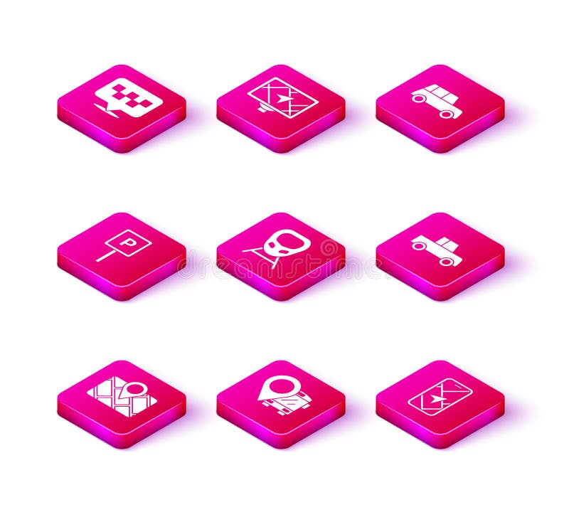 Set Gps Device with Map Location Bus Parking High Speed Train City ...