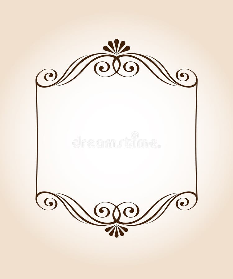 Set Graceful Antique Frames.Vector Illustration. Stock Vector ...