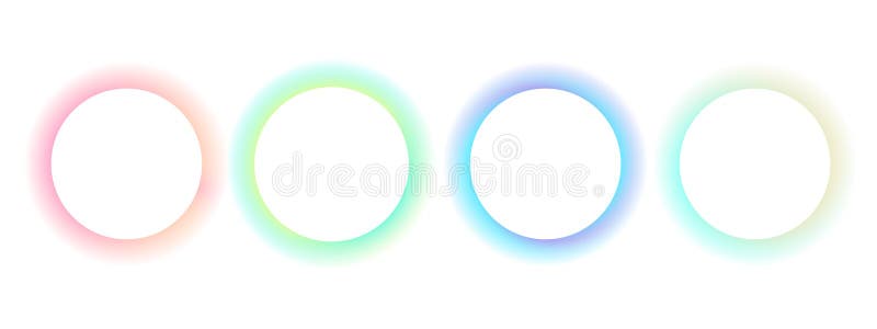 Set of Gradient with Blur Frames . Collection of Glowing Neon Color ...