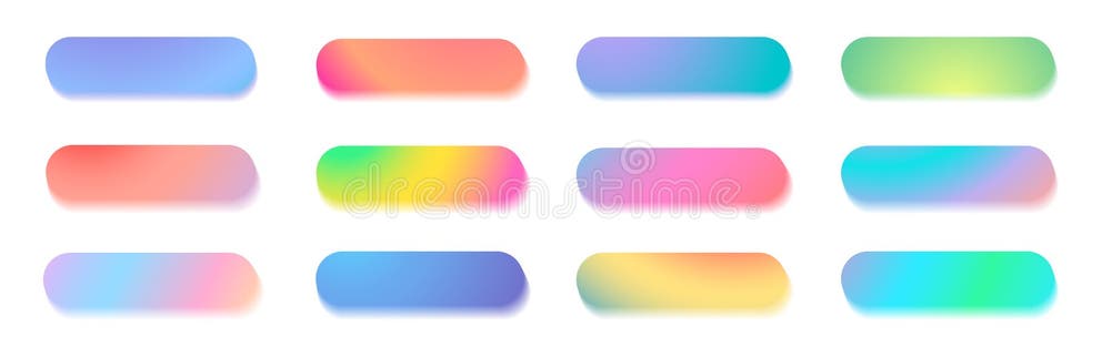 Set of Gradient with Blur Web Buttons. Read More Colorful Buttons Stock ...