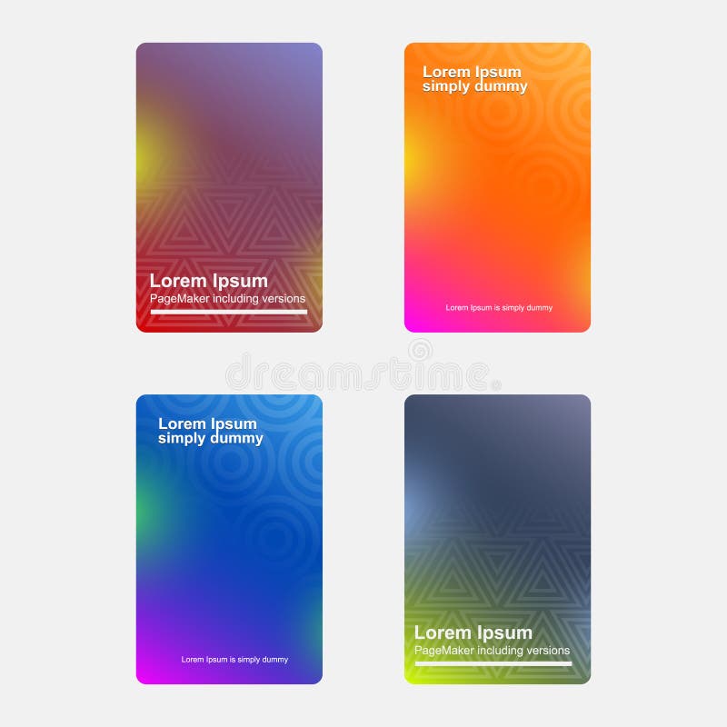 Set of Gradient Color Palette Vector Art Design Stock Illustration ...