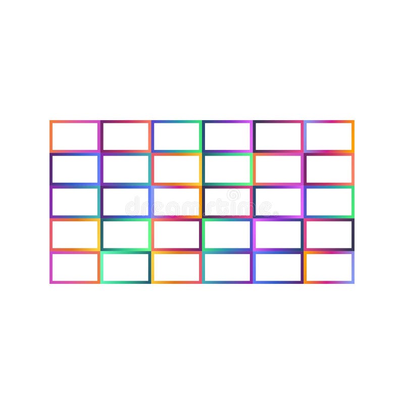 Set Gradient Rectangle Vector Illustration Stock Vector - Illustration ...