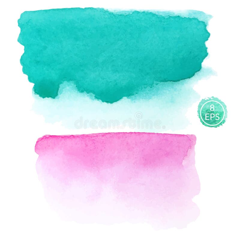 Set of Gradient Watercolor Shapes Stock Vector - Illustration of ...
