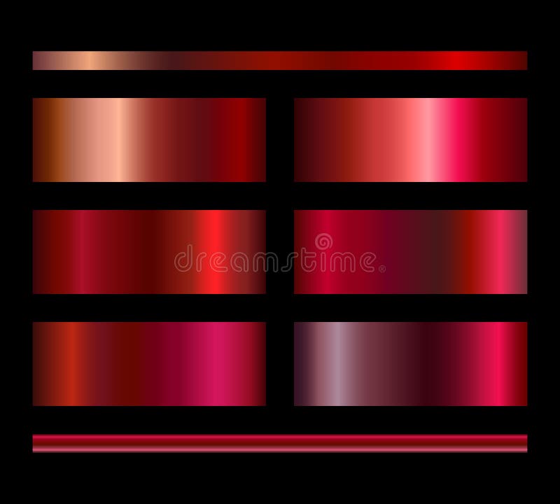 Set of Gradients in Red and Pink Colors Stock Vector - Illustration of ...