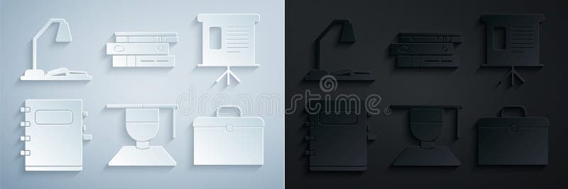 Set Graduate and Graduation Cap, Schedule, Chart, Diagram, Infographic ...