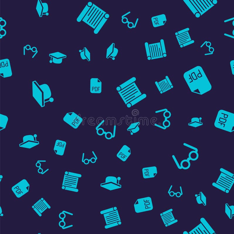 Set Graduation Cap, PDF File Document, Decree, Parchment, Scroll and ...