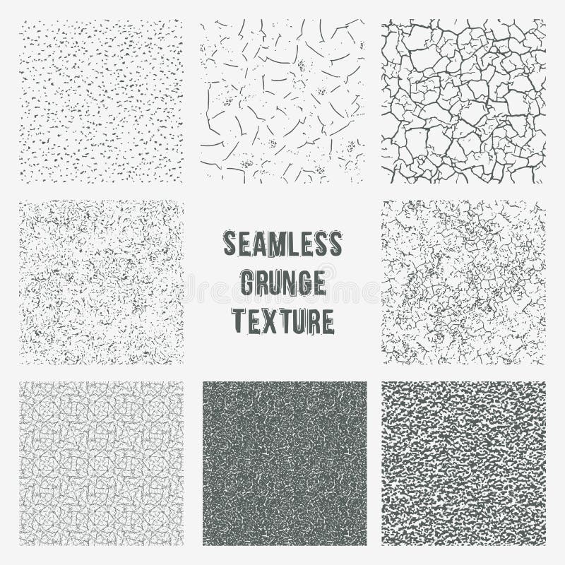 Set of Grange Seamless Patterns. Simple Vector Scratch Textures Stock ...