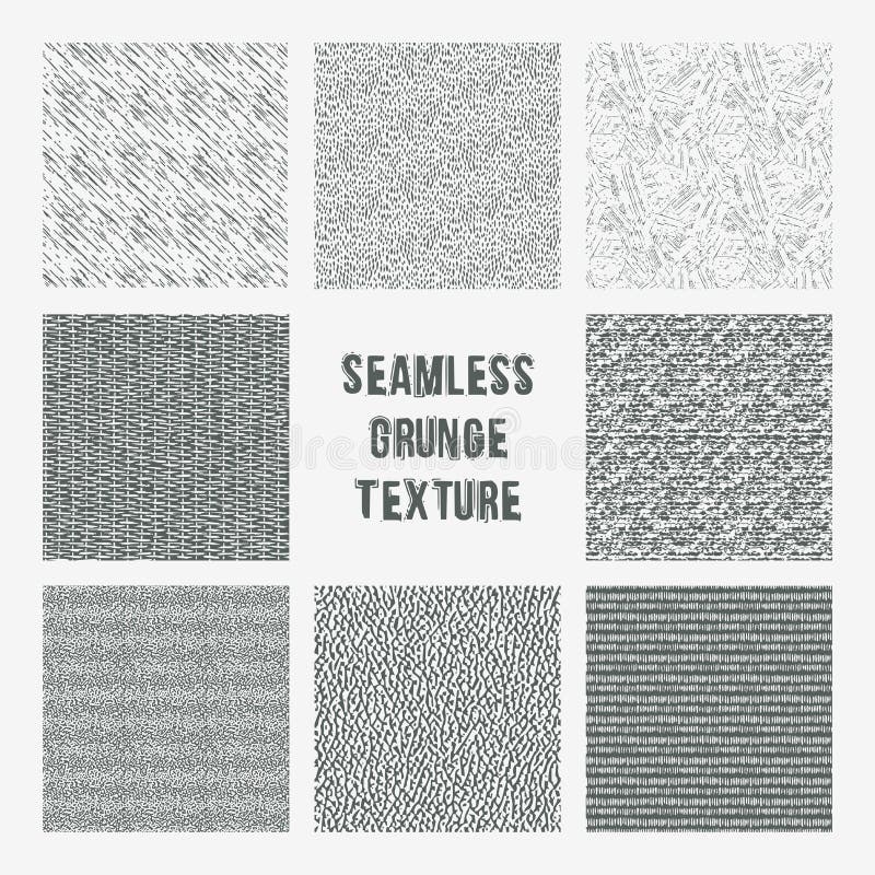 Set of Grange Seamless Patterns. Simple Vector Scratch Textures Stock ...