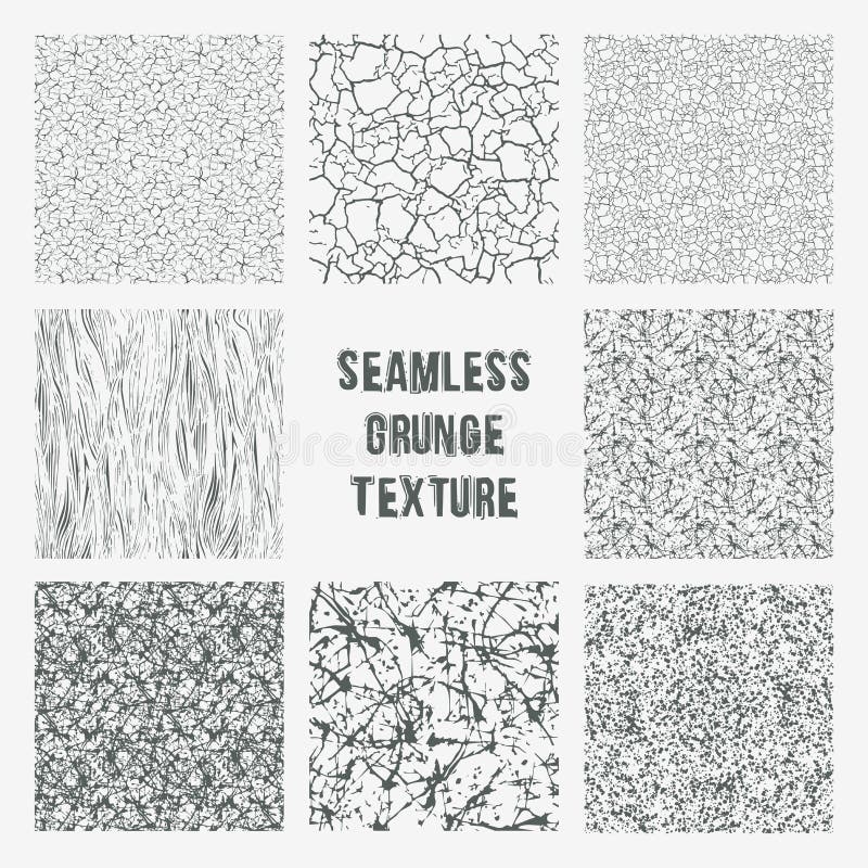 Set of Grange Seamless Patterns. Simple Vector Scratch Textures Stock ...