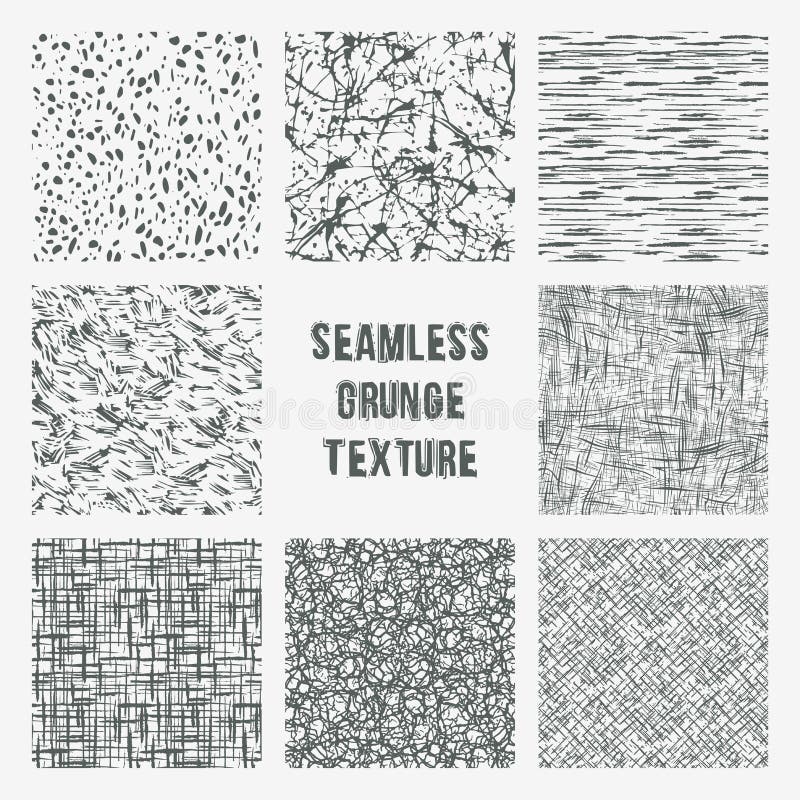 Set of Grange Seamless Patterns. Simple Vector Scratch Textures Stock ...