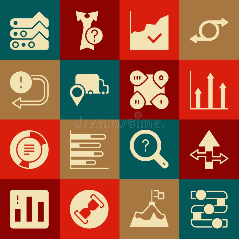 Set Graph, Chart, Diagram, Arrow, Pie Infographic, Financial Growth ...