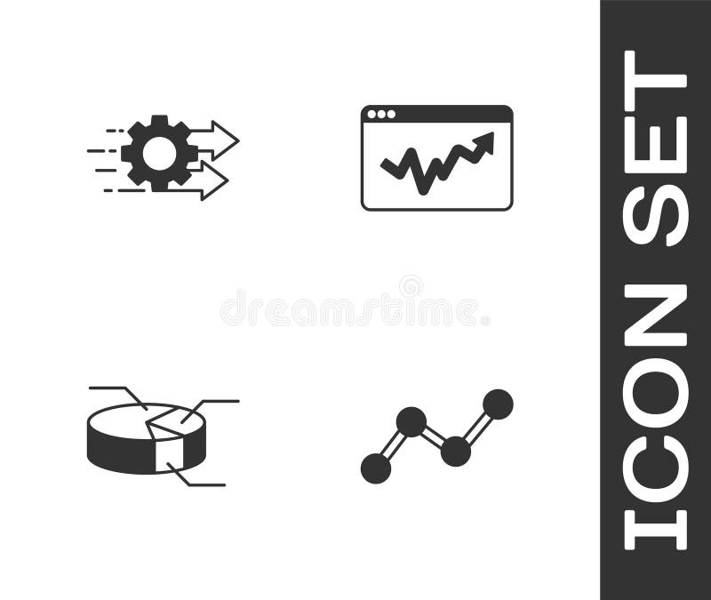 Set Graph Chart Infographic, Time Management, Pie and Icon. Vector ...