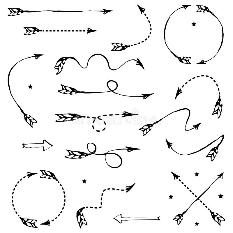 Set of Graphic Arrows for Your Design Stock Illustration - Illustration ...