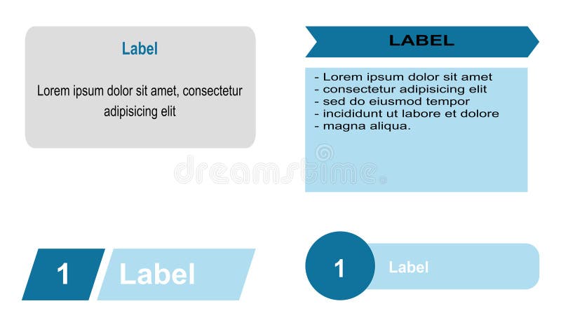Set of Graphic Element Templates for Diagrams, Web, Infographics. Stock ...