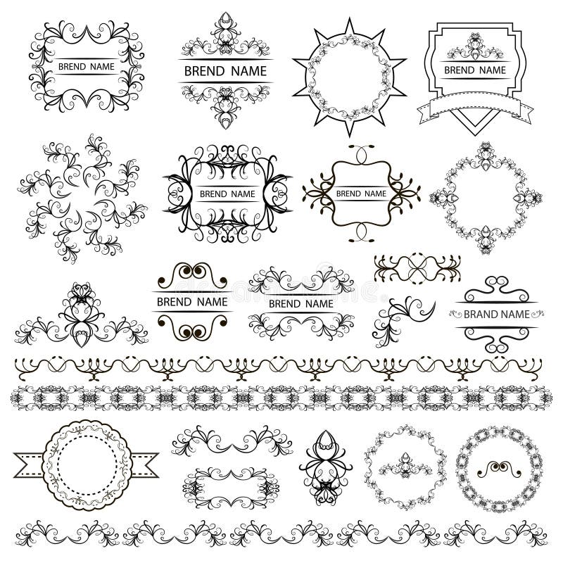 Set of Graphic Elements for Design Stock Vector - Illustration of ...