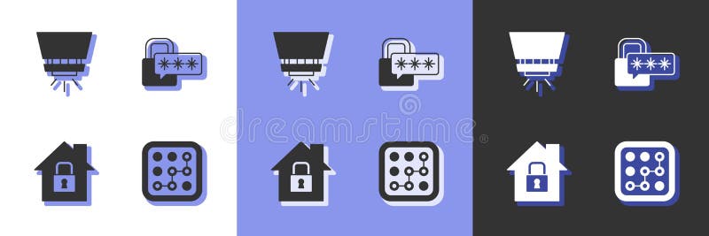 Set Graphic Password Protection, Fire Sprinkler System, House Under and ...