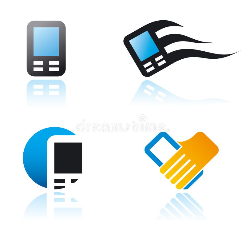 Set of Graphic Symbols on Abstract Theme Stock Vector - Illustration of ...