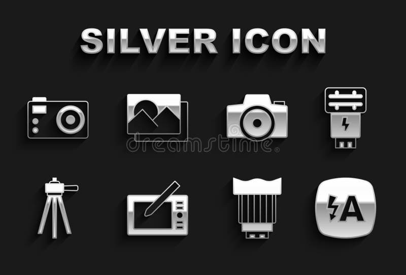 Set Graphic Tablet, Photo Camera Flash, Auto, Camera Photo Lens, Tripod ...
