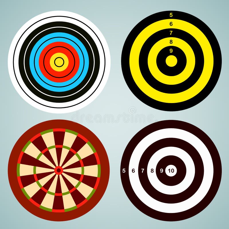 Set of Graphic Target for Print Stock Vector - Illustration of rings ...
