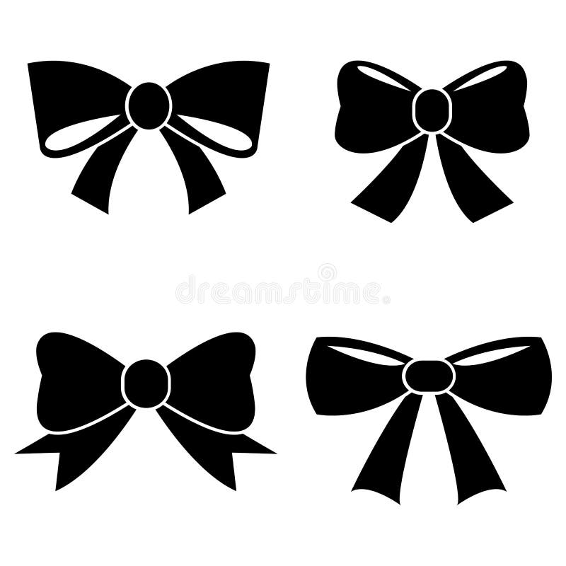 Vector Sillouettes,Set of Graphical Decorative Bows, Stock Illustration ... Vector Sillouettes,Set of Graphical Decorative Bows, Stock Illustration ...