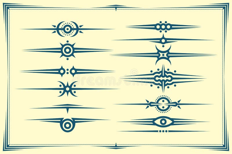 Set of graphical dividers stock vector. Illustration of ornate - 58627798