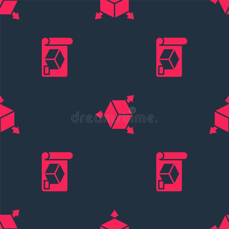 Set Graphing Paper for Engineering and Isometric Cube on Seamless ...