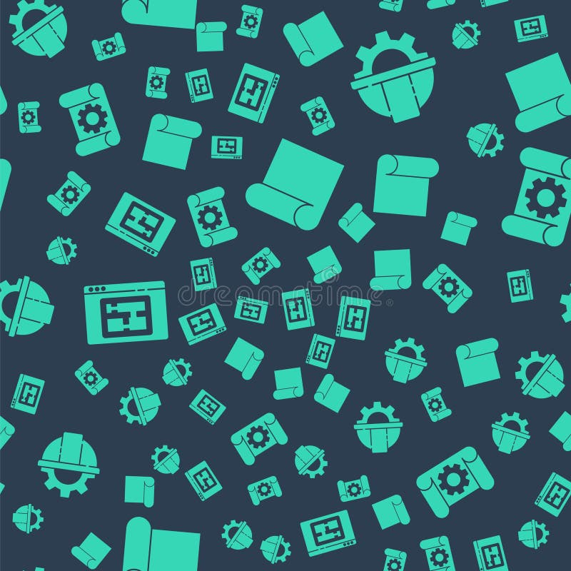 Set Graphing Paper for Engineering, Worker Safety Helmet and Gear ...