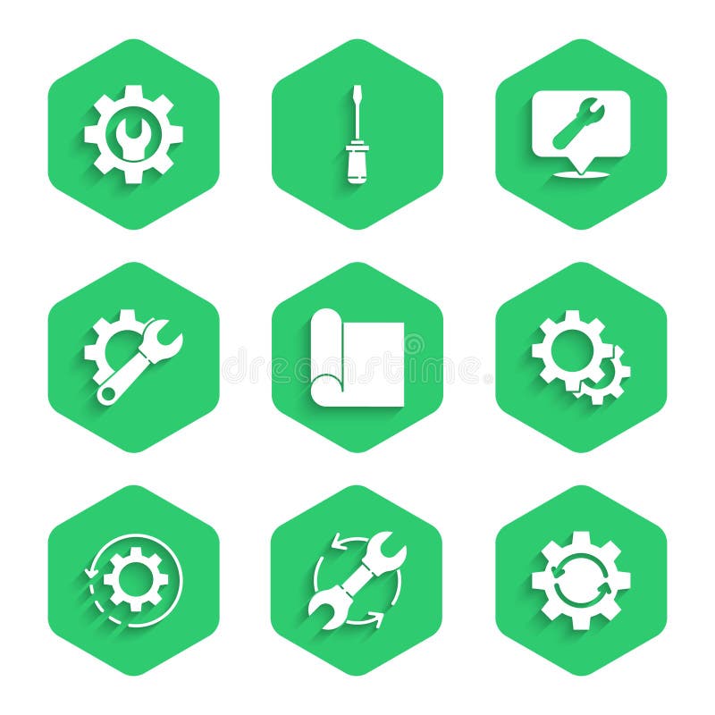 Set Graphing Paper for Engineering, Wrench and Arrows As Workflow, Gear ... Set Graphing Paper for Engineering, Wrench and Arrows As Workflow, Gear ...