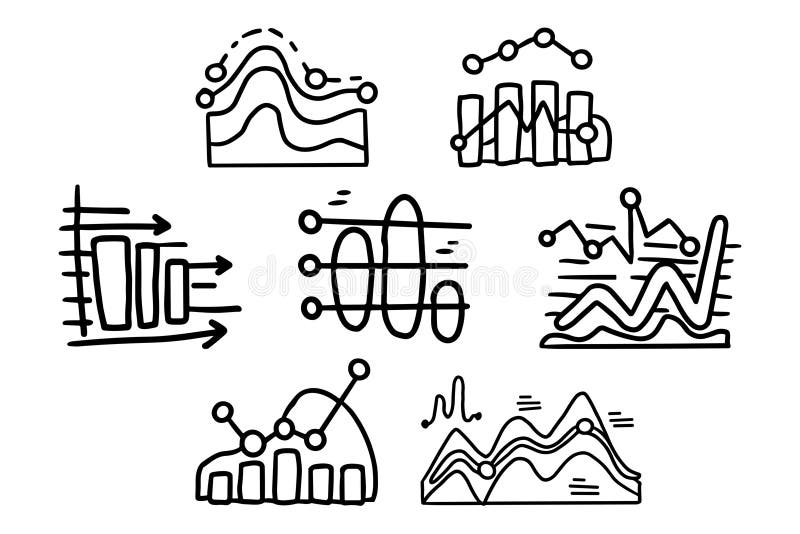 A Set of Graphs with Different Shapes and Sizes Stock Vector ...