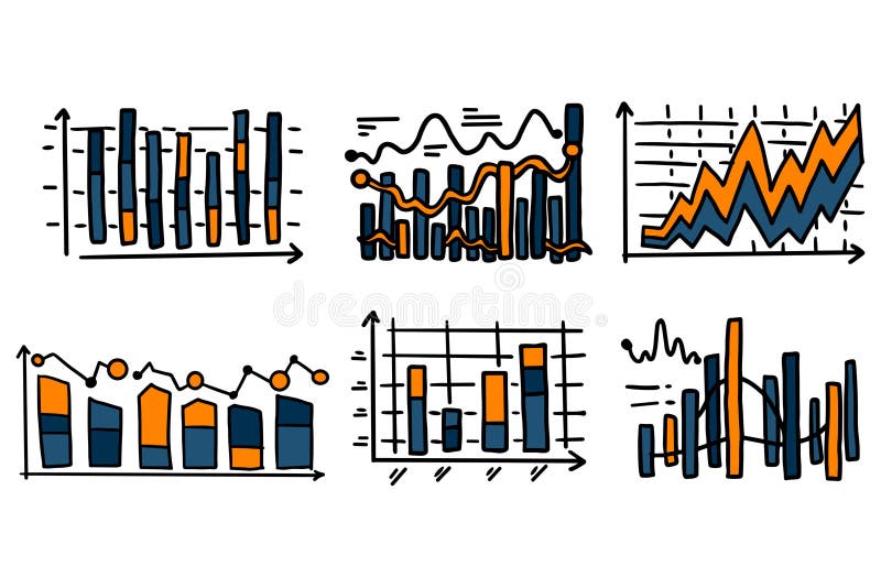 A Set of Graphs with Different Shapes and Sizes Stock Vector ...