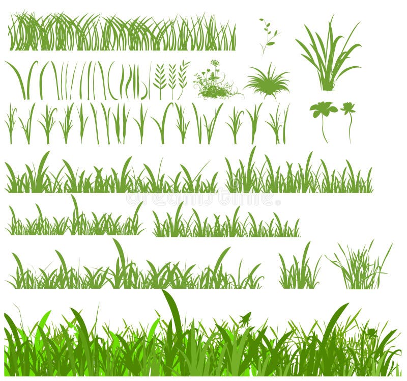 Green Grass Set stock vector. Illustration of land, garden - 16905817