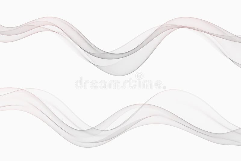 Set of Gray Abstract Waves, Wavy Gray Lines on a White Background ...
