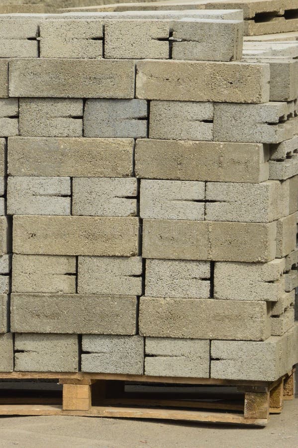 A Set of Gray Concrete Blocks on a Construction Site Stock Image ...
