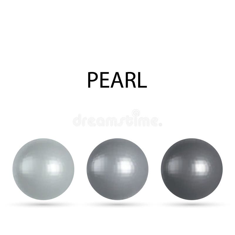 Set of Gray Pearls. Design Element. Eps 10 Stock Illustration ...