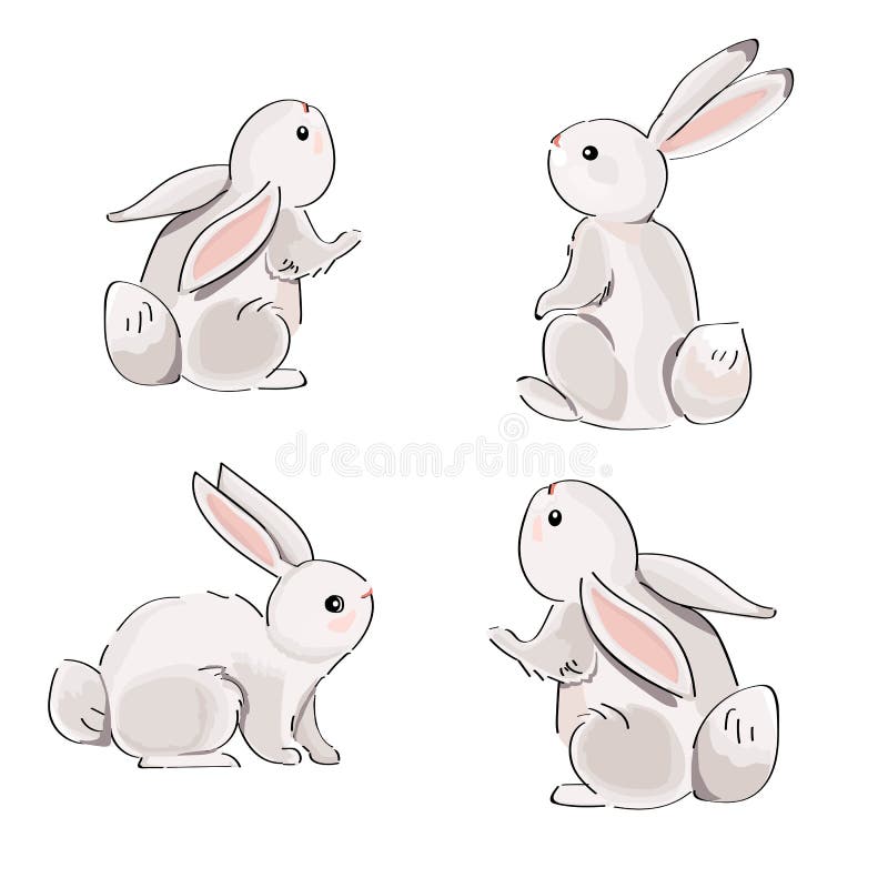Rabbits Transparent Background Stock Illustrations – 85 Rabbits ...