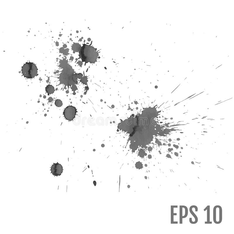 Set of Gray Splash on White Background Vector Illustration. All Stock ...