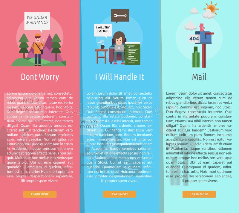 Web Maintenance Vertical Banner Concept Stock Vector - Illustration of ...