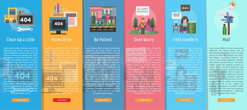 Web Maintenance Vertical Banner Concept Stock Vector - Illustration of ...