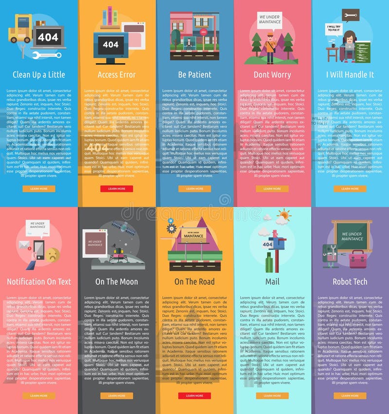 Web Maintenance Vertical Banner Concept Stock Vector - Illustration of ...