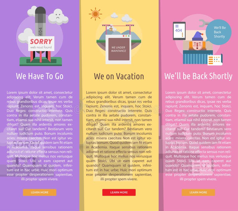 Web Maintenance Vertical Banner Concept Stock Vector - Illustration of ...